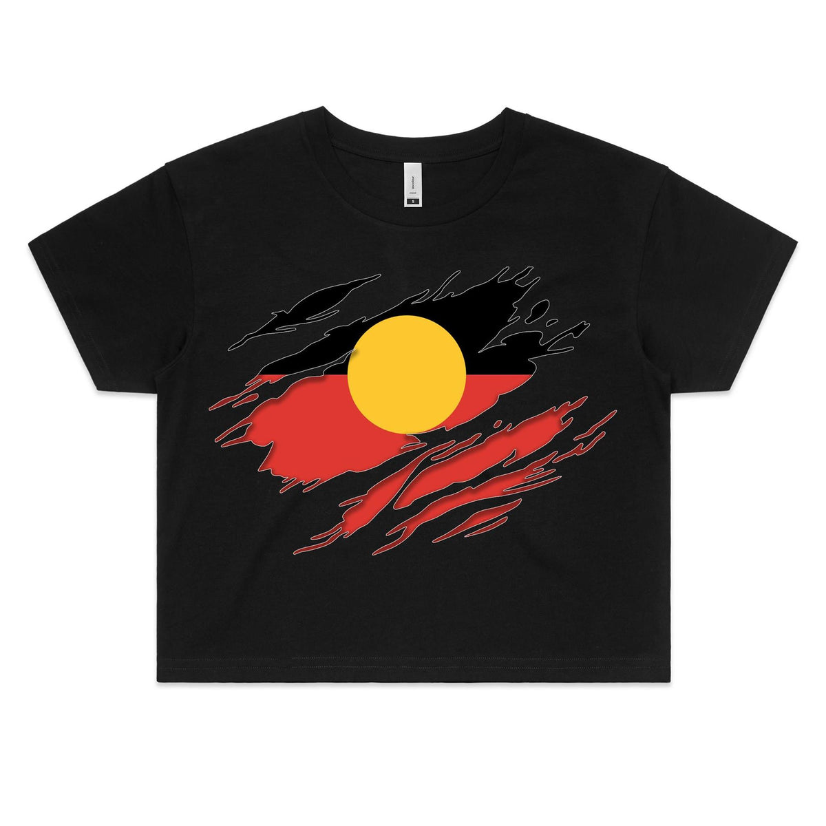 'Ripped Effect' Crop Tee – Indigenous Grapevine